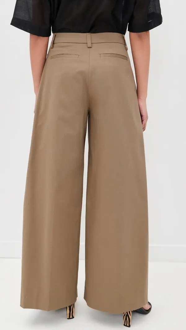 THE LATEST Wide Leg Gabardine Trousers