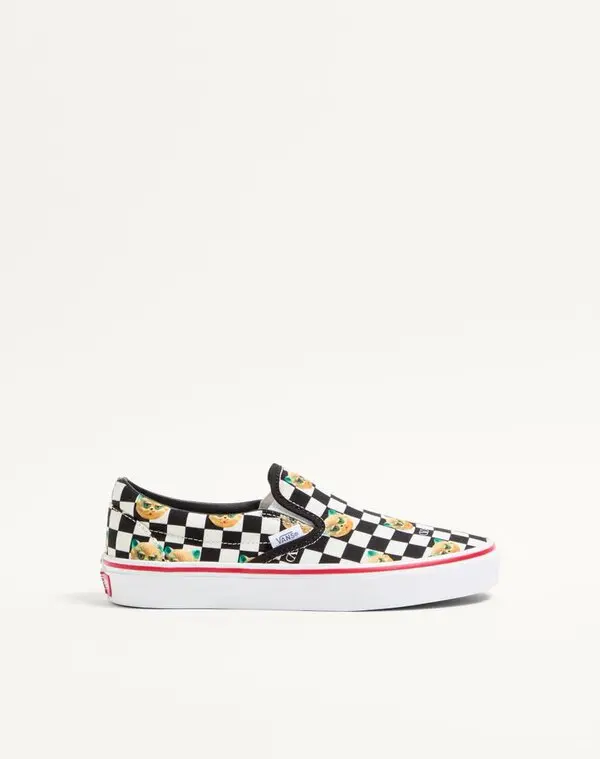 Valentino Garavani Vans X Le Chat De La Maison Slip-on Sneakers - White/ Black