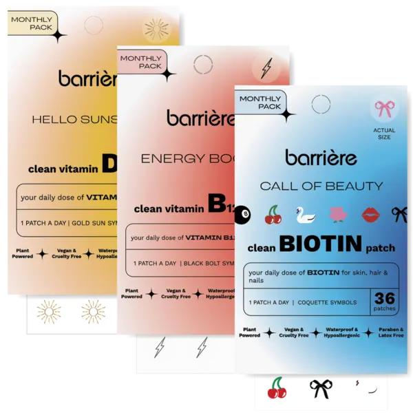 BARRIERE Daily Essentials Bundle: B12, D3, And Biotin - One-color