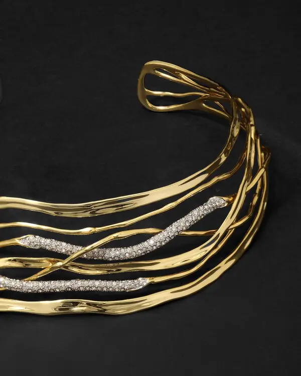 Alexis Bittar Solanales Crystal Woven Collar Necklace