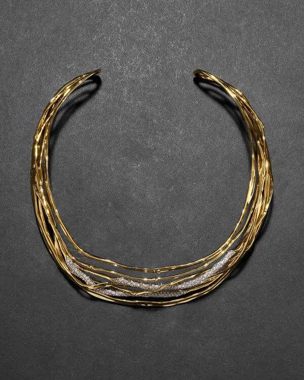 Alexis Bittar Solanales Crystal Woven Collar Necklace