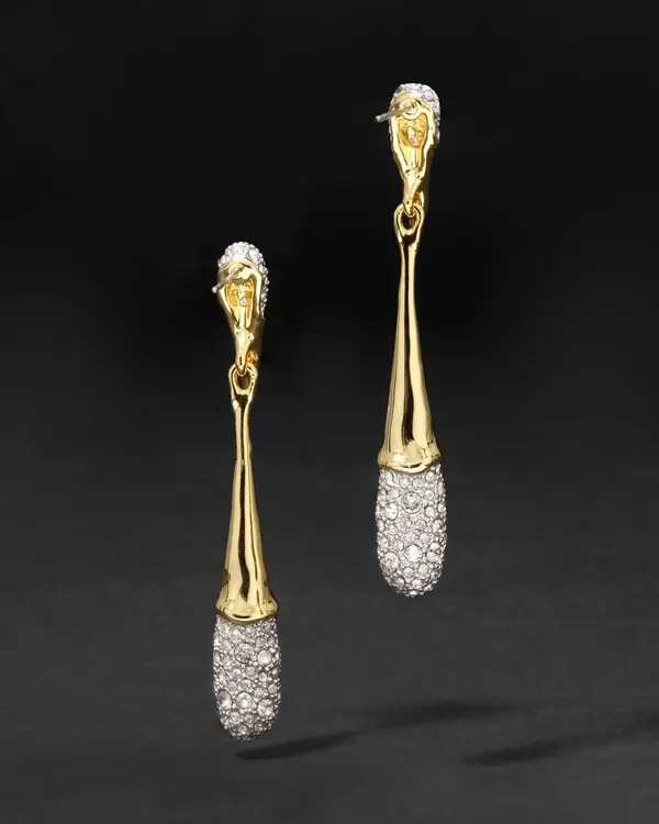 Alexis Bittar Solanales Linear Crystal Teardrop Earrings