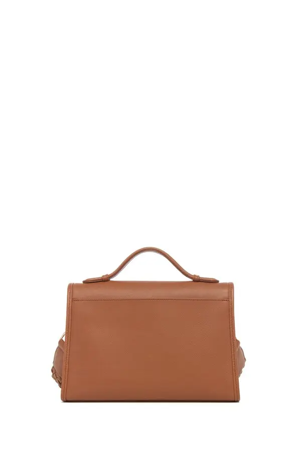 Gabriela Hearst Medium Leonora Flap Bag With Braided Strap - Cognac