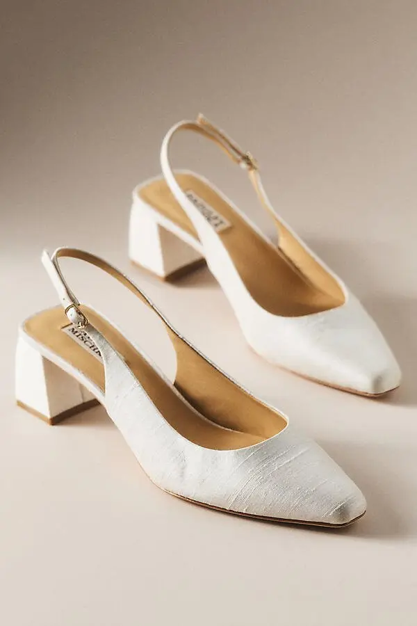 Badgley Mischka Oaklee Slingback Heels - Ivory