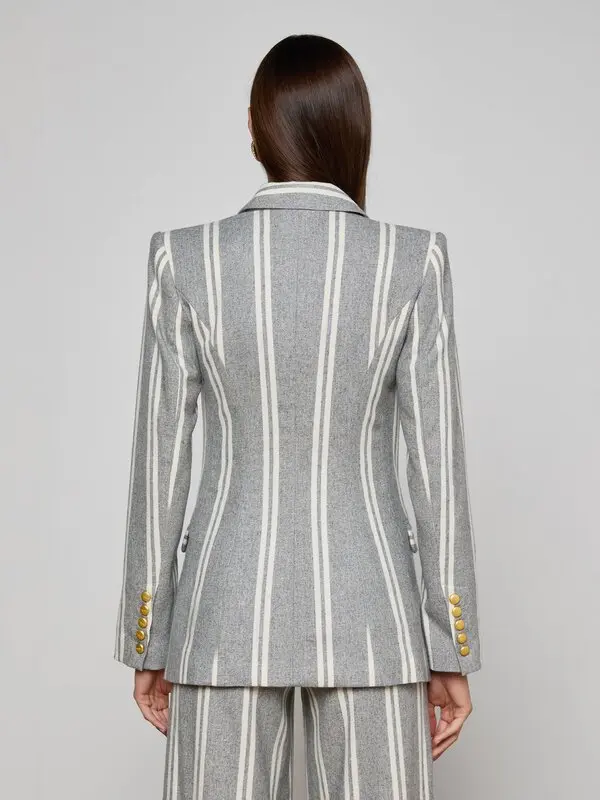 L'Agence Kendi Longline Striped Blazer