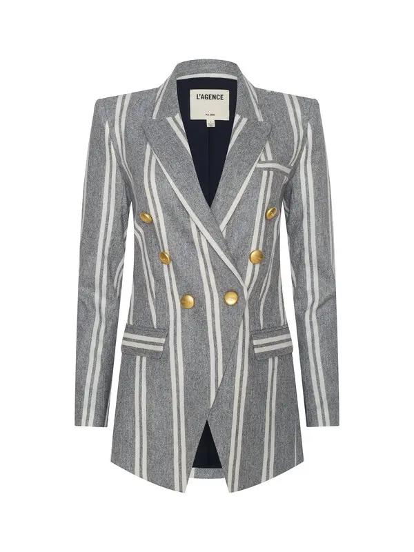 L'Agence Kendi Longline Striped Blazer