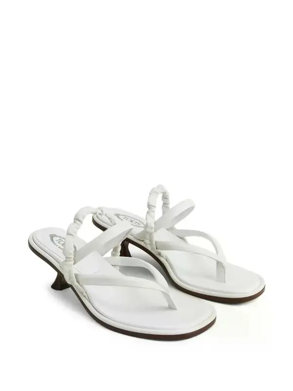 TOD'S Ruched Strap Sandals