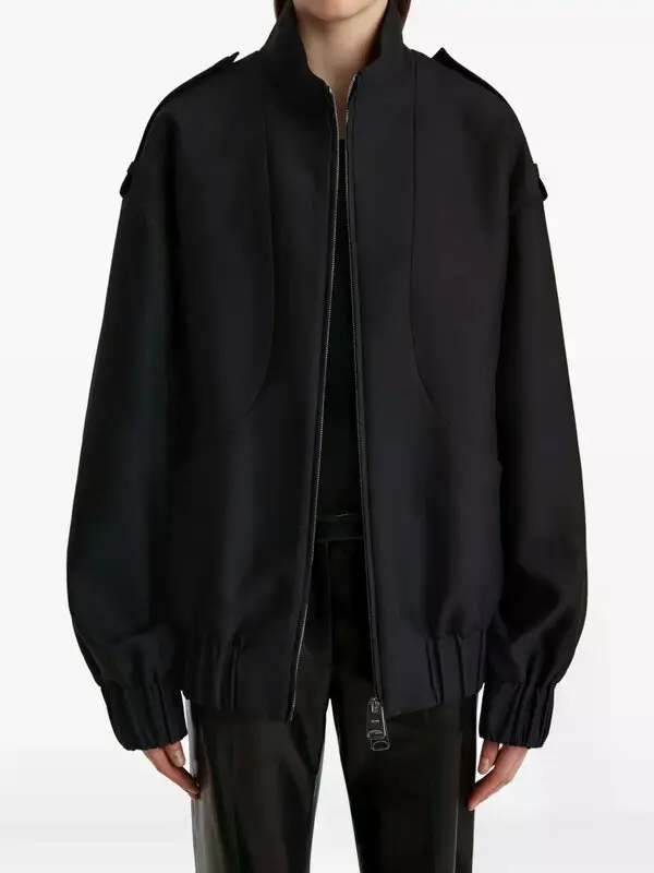 Khaite Sigi Zip High-neck Bomber Jacket
