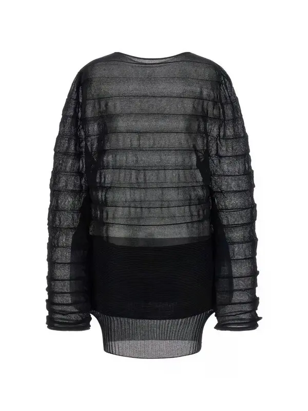 Issey Miyake Asymmetrical-hem Long-sleeve Blouse
