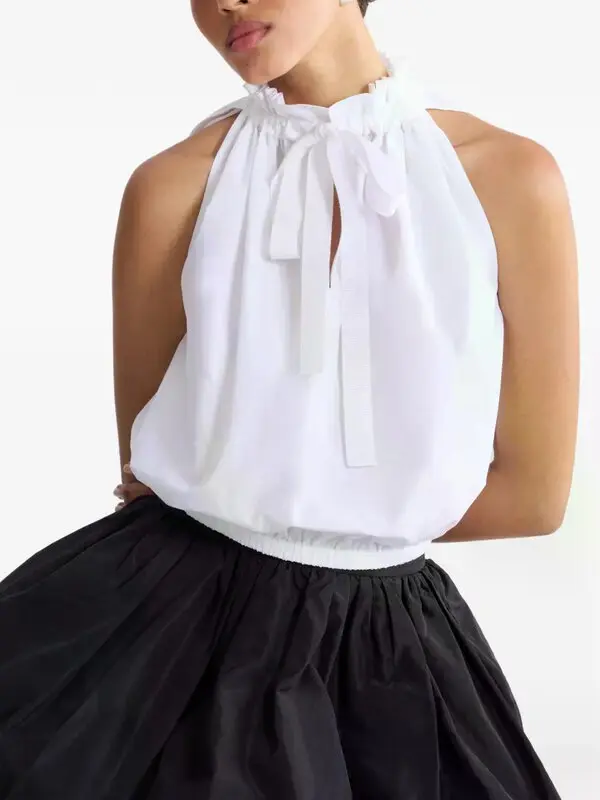 Patou Sleeveless Ruffled Top