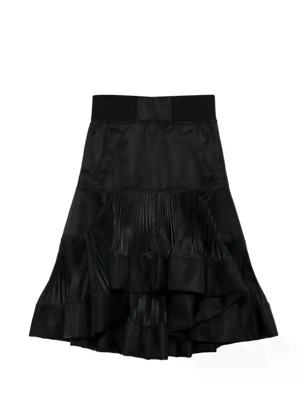 Sacai Pleated Midi Skirt - Black