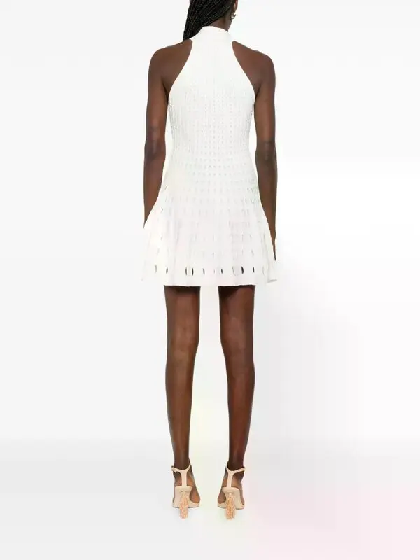 Simkhai Halterneck Textured Mini Dress - Neutrals