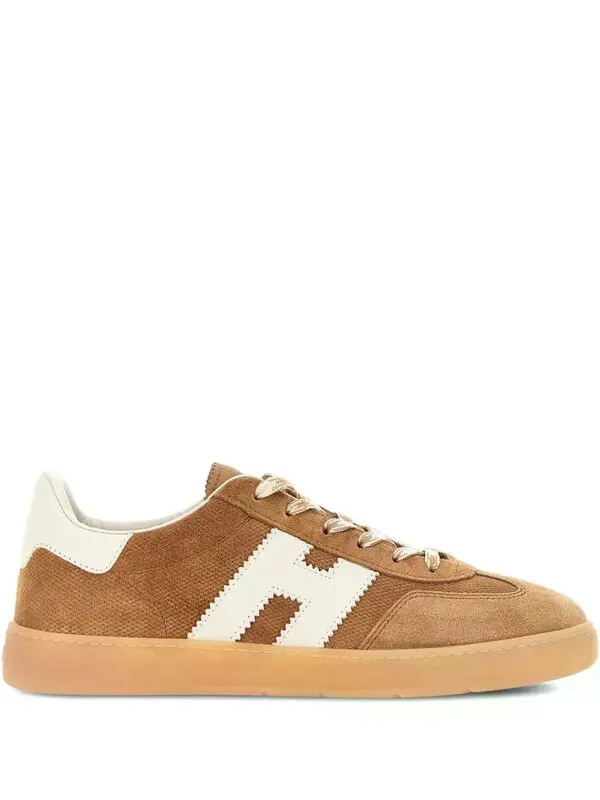 Hogan Logo-motif Leather Low-top Sneakers - Brown