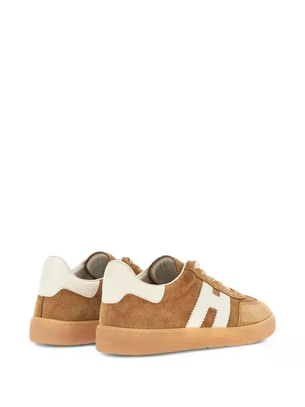 Hogan Logo-motif Leather Low-top Sneakers - Brown
