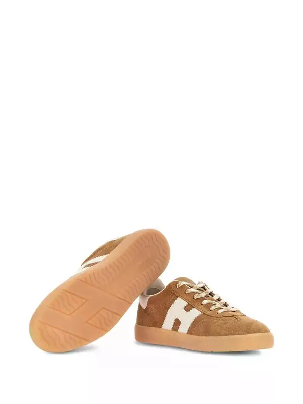Hogan Logo-motif Leather Low-top Sneakers - Brown
