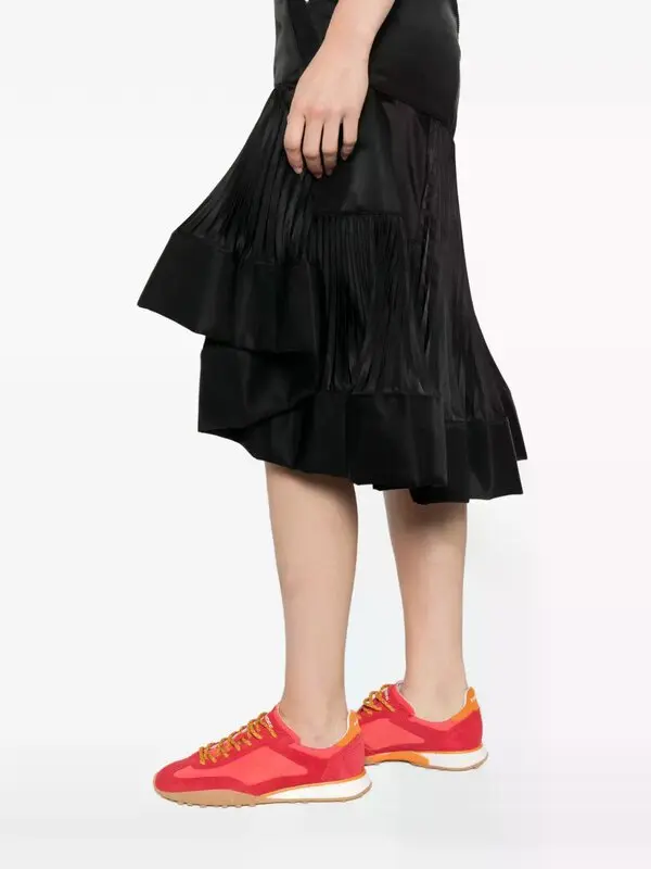 Sacai Pleated Midi Skirt - Black