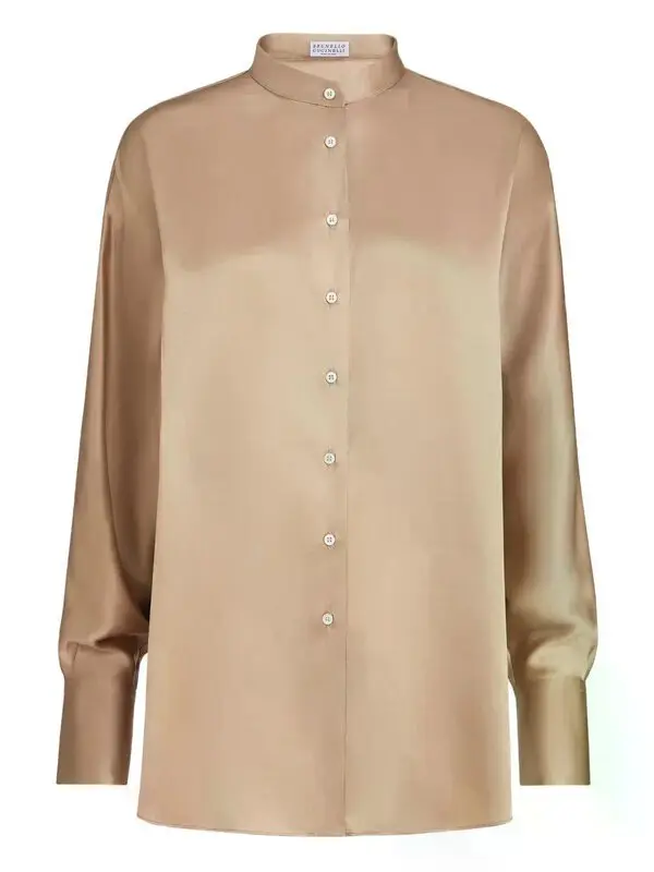 Brunello Cucinelli Monili Satin Shirt
