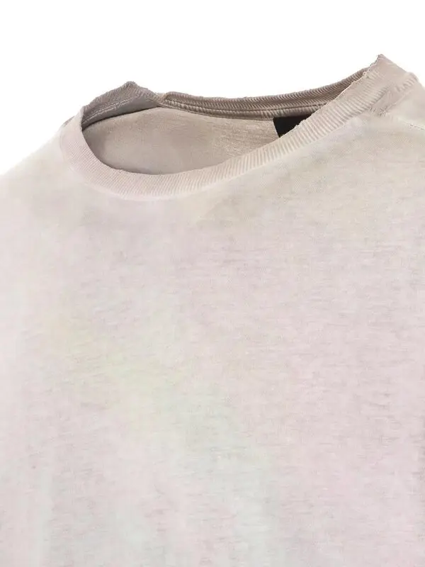 THOM KROM Crewneck Distressed T-shirt