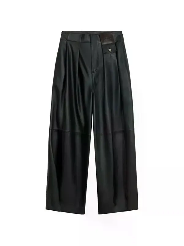 Loewe Pleated Leather Trousers