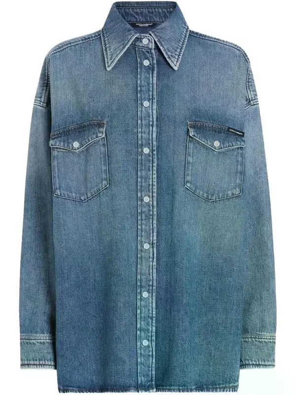 Dolce & Gabbana Oversized Denim Shirt - Blue