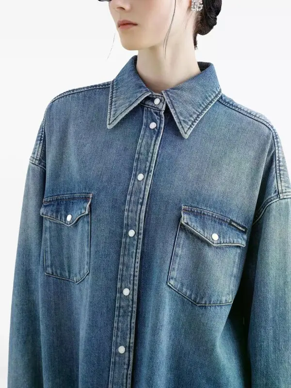 Dolce & Gabbana Oversized Denim Shirt - Blue