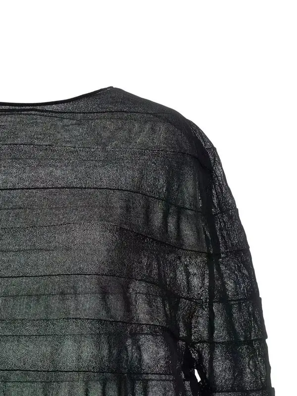 Issey Miyake Asymmetrical-hem Long-sleeve Blouse
