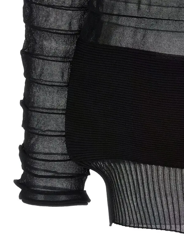 Issey Miyake Asymmetrical-hem Long-sleeve Blouse