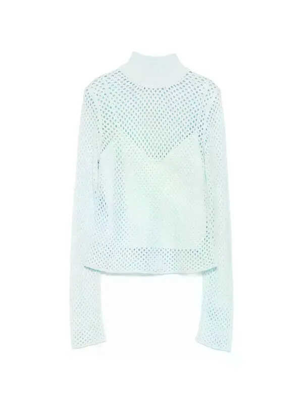 Simkhai Openwork Turtleneck Sweater