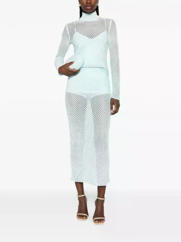 Simkhai Openwork Turtleneck Sweater