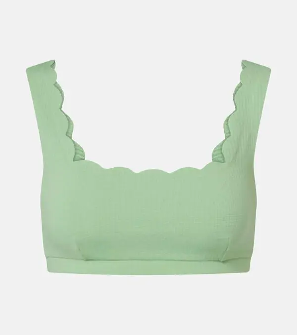 Marysia Palm Springs Scalloped Bikini Top - Green