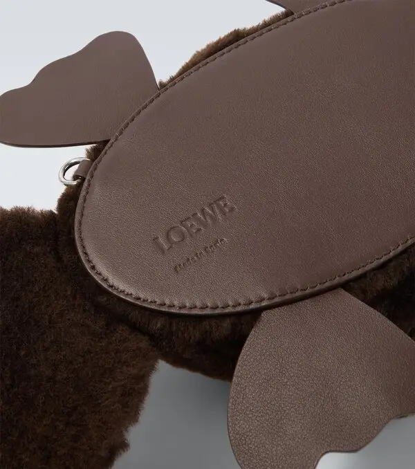 Loewe Platypus Shearling Crossbody Bag