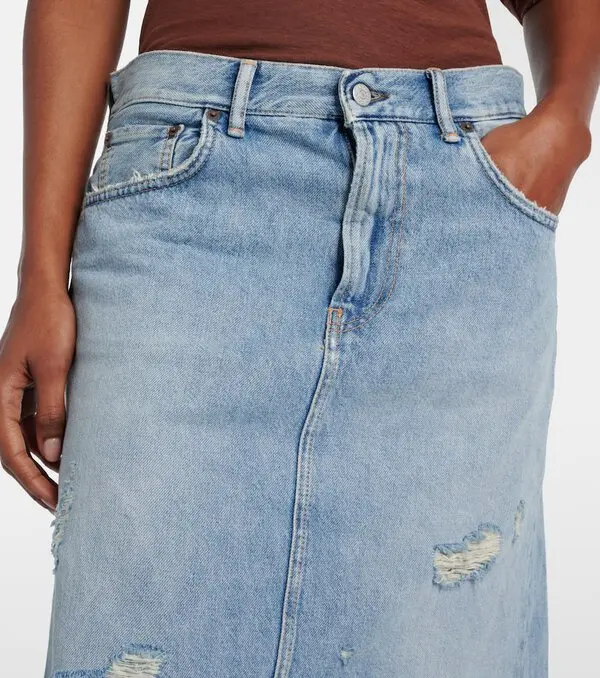 Acne Studios Distressed Layered Wide-leg Jeans
