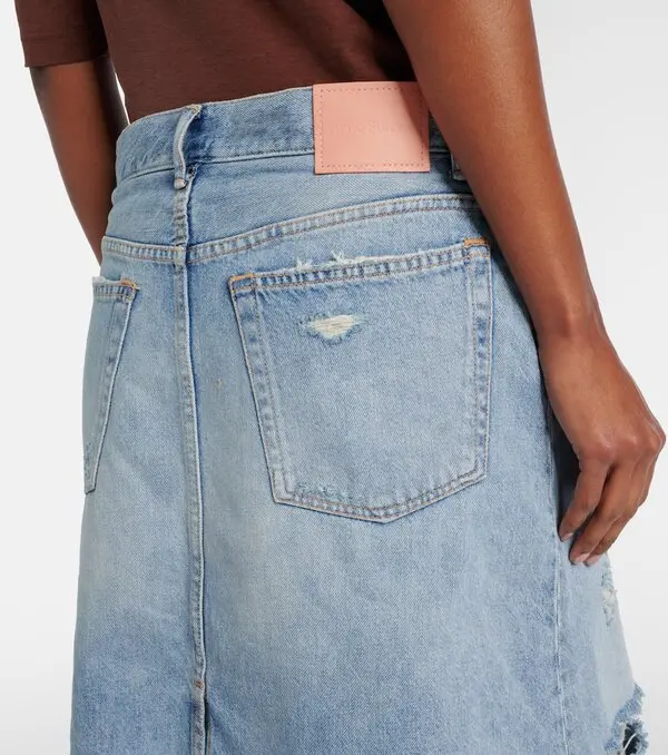 Acne Studios Distressed Layered Wide-leg Jeans