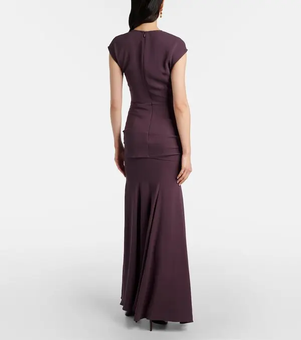 Tove Ames Gathered Maxi Dress - Purple