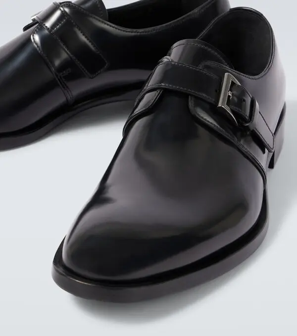 Prada Leather Monk Strap Shoe
