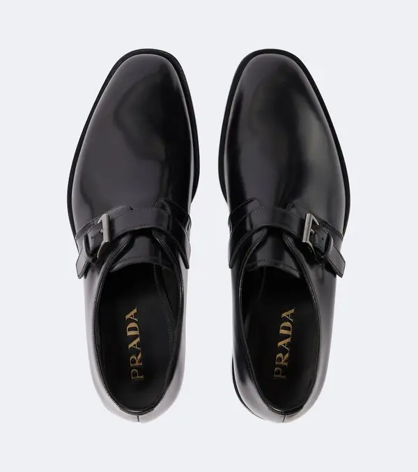 Prada Leather Monk Strap Shoe