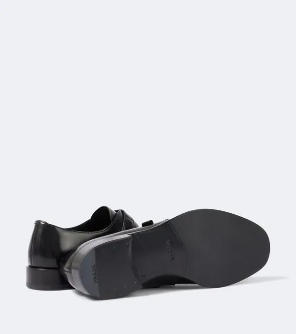 Prada Leather Monk Strap Shoe