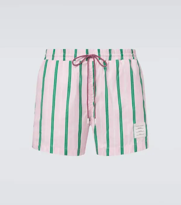 Thom Browne Striped Swim Trunks