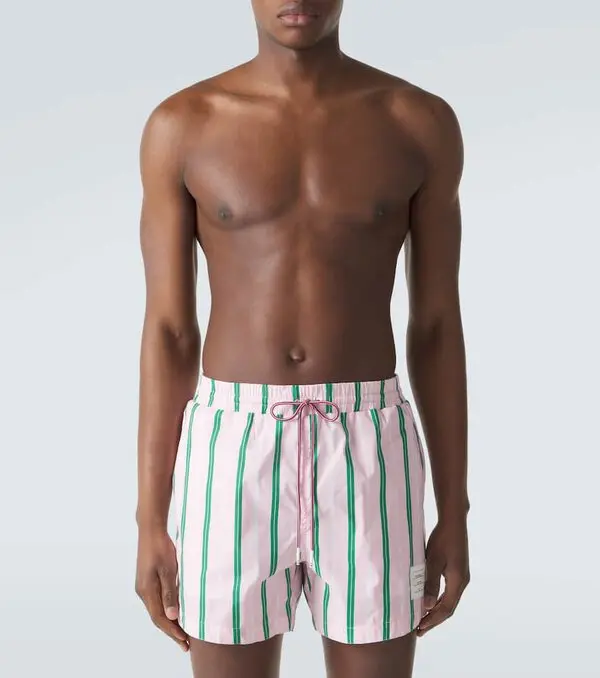 Thom Browne Striped Swim Trunks