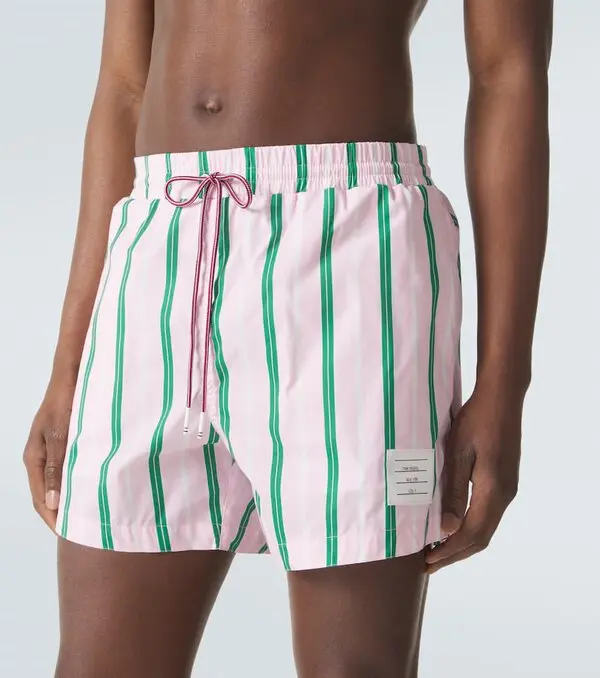 Thom Browne Striped Swim Trunks