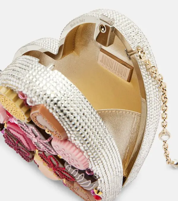 Judith Leiber Heart Crystal Clutch