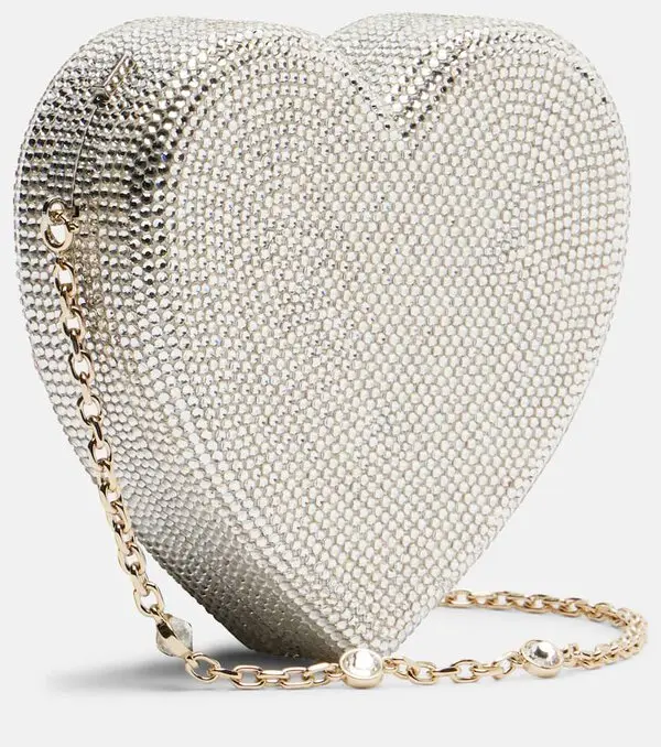 Judith Leiber Heart Crystal Clutch
