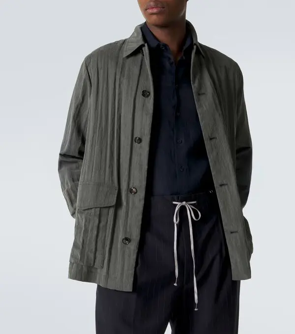 Giorgio Armani Linen Shirt - Blue