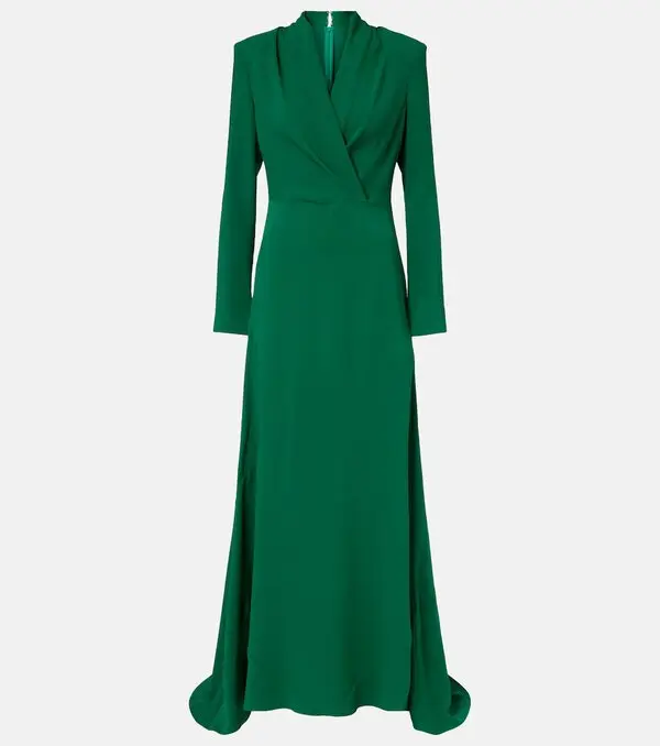 Oscar De La Renta Silk-blend Gown - Green