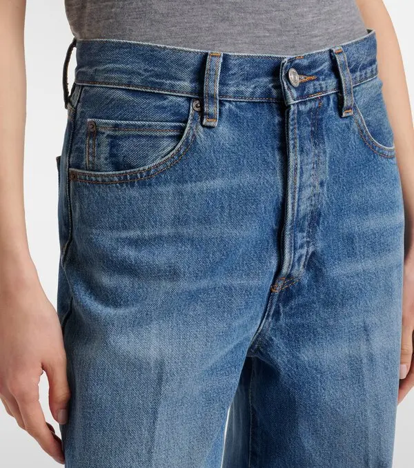 FRAME The Collegiate Wide-leg Jeans In Brine New Fray - Blue