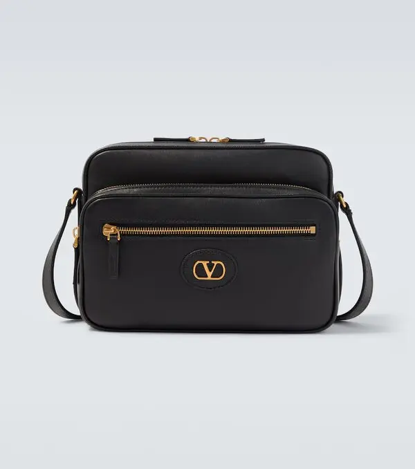 Valentino Garavani Vlogo Leather Camera Bag - Black