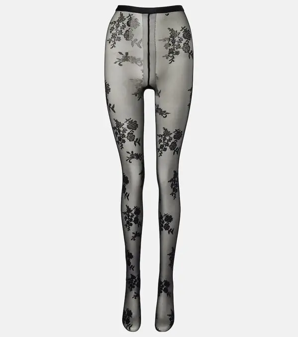 Valentino Garavani Floral Tights - Black