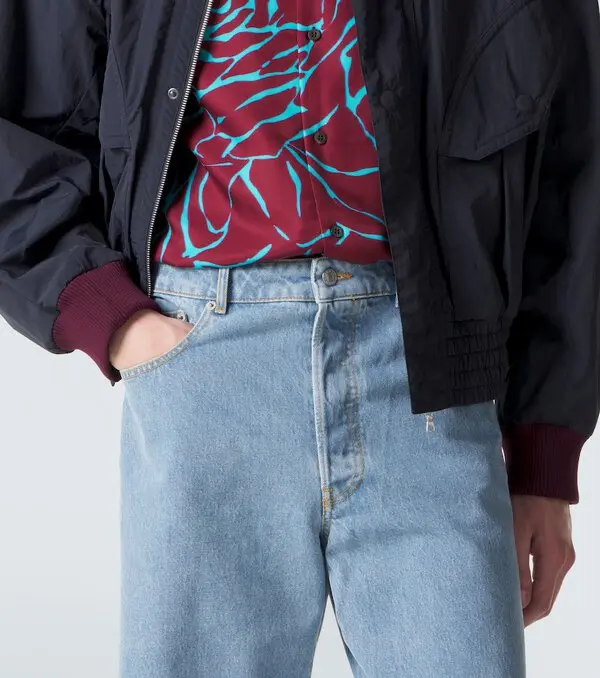 Dries Van Noten Logo Straight Jeans