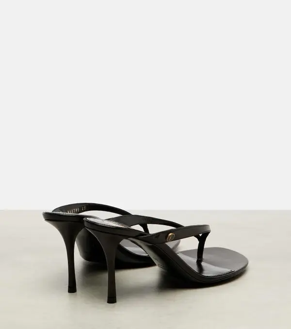 Saint Laurent Sue Leather Thong Sandals