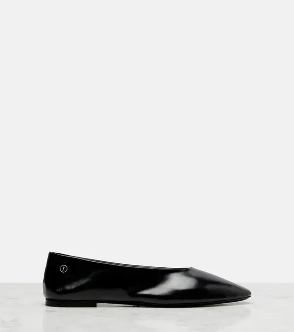 Saint Laurent Sao Leather Ballet Flats - Black